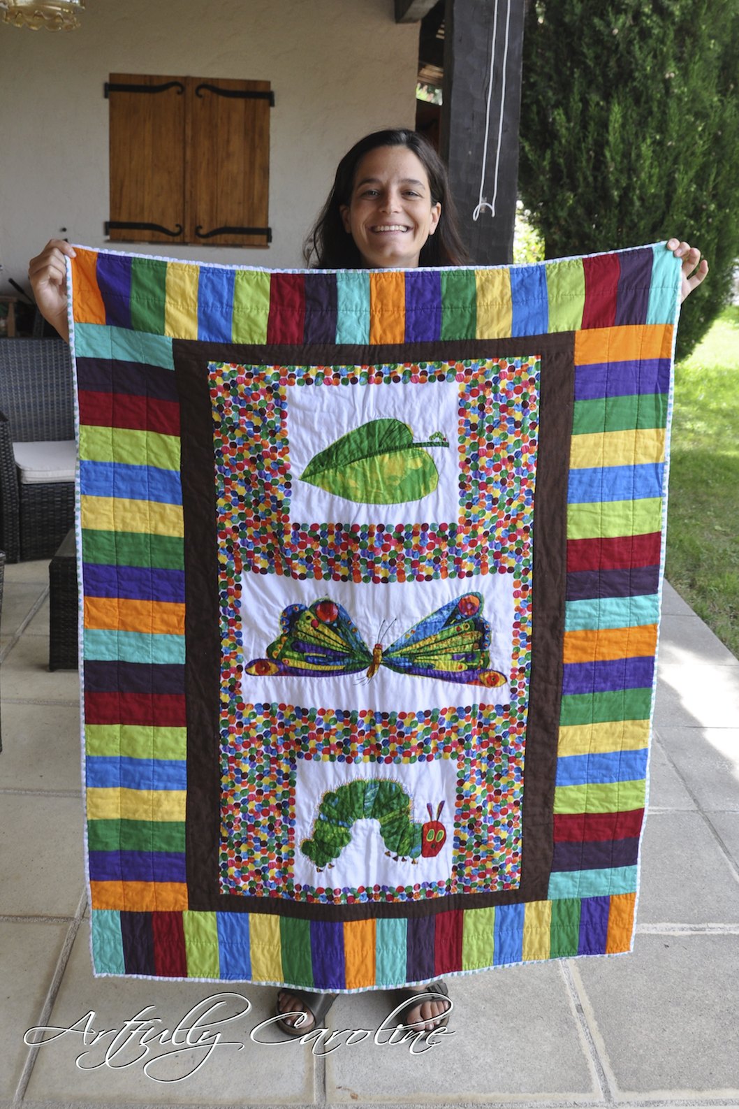 Artfully Caroline: Very Hungry Caterpillar quilt - Finished and delivered