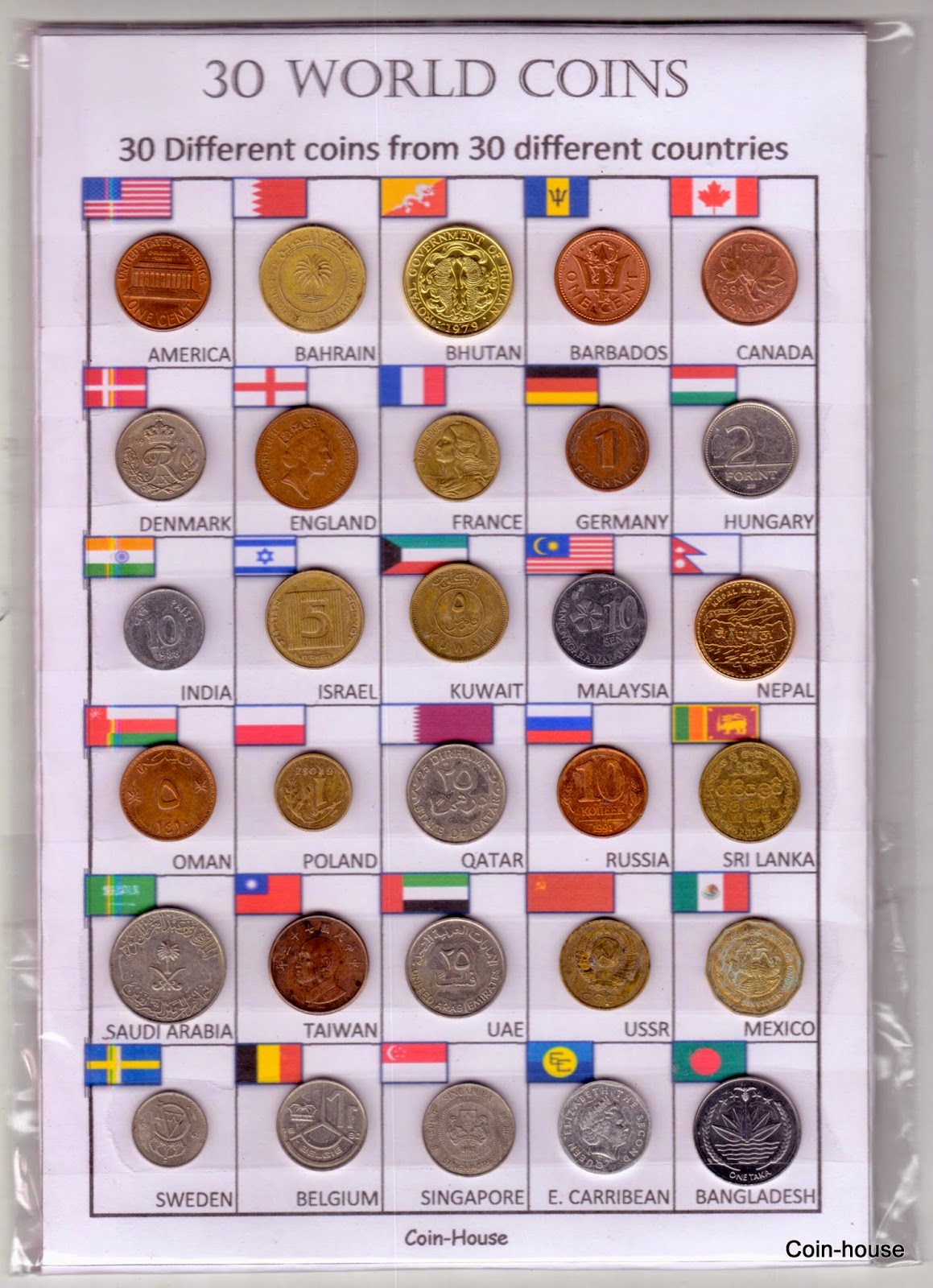 World Coin Shop: World Coin Collection! 30 Coins from 30 Countries ...