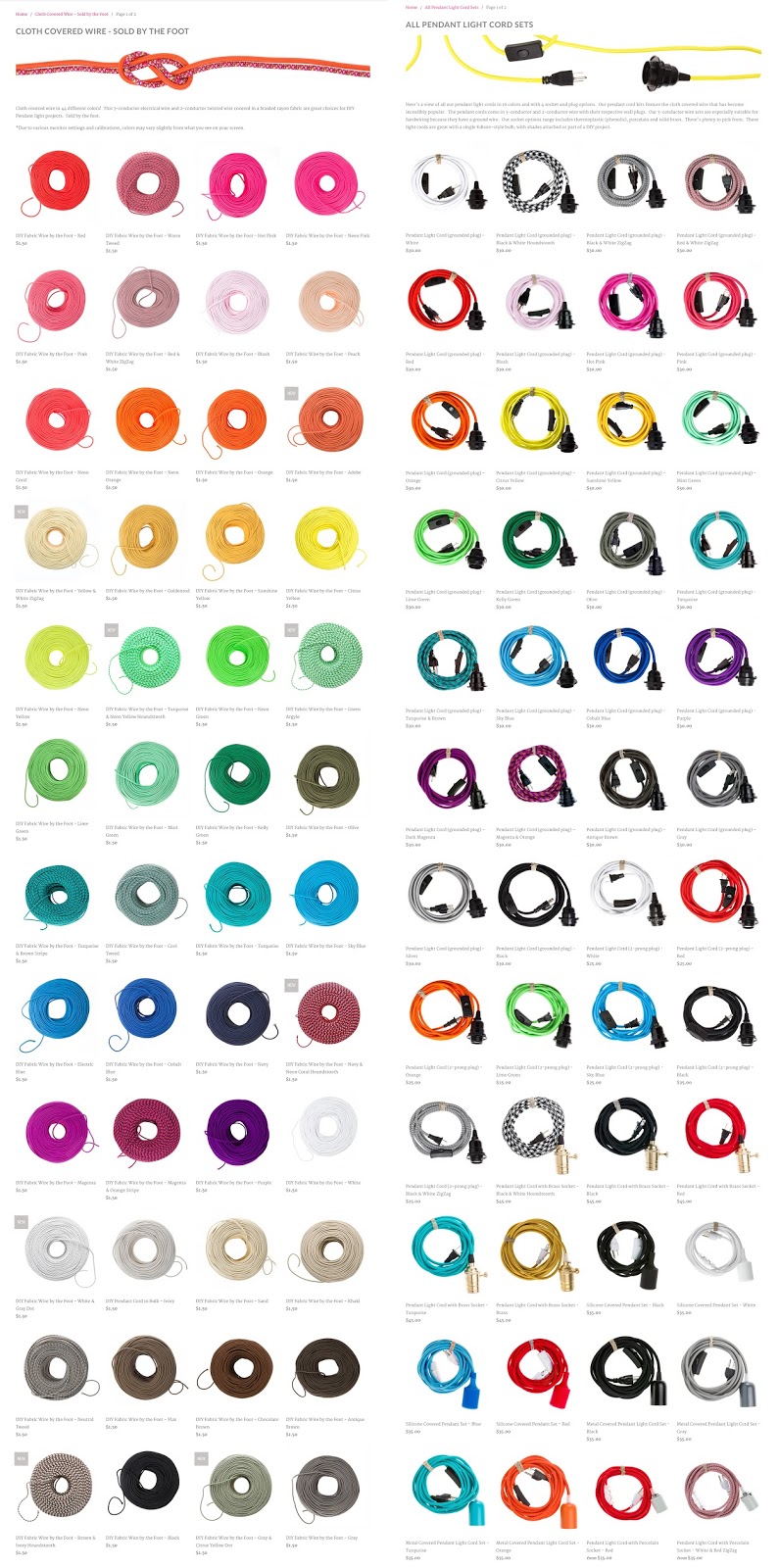 the obsessive imagist | art, design, life: OBSESSED: COLOR CORD COMPANY