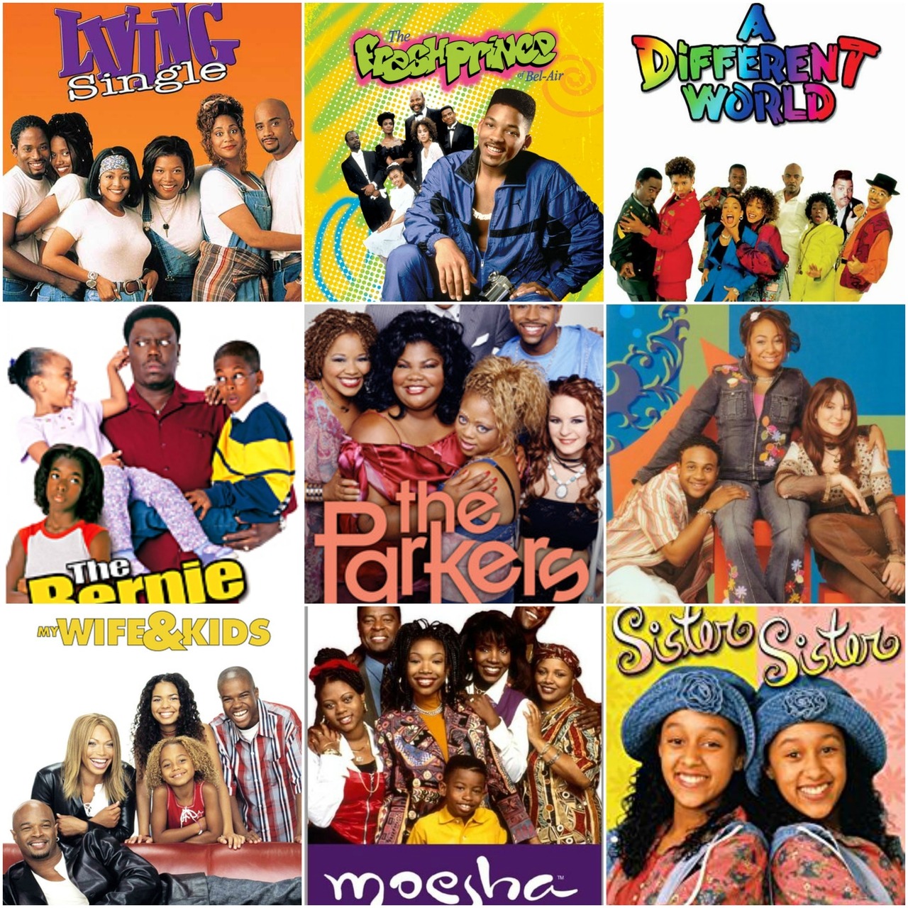 The Black Simmer: Black sitcom posters by Twin Baddie