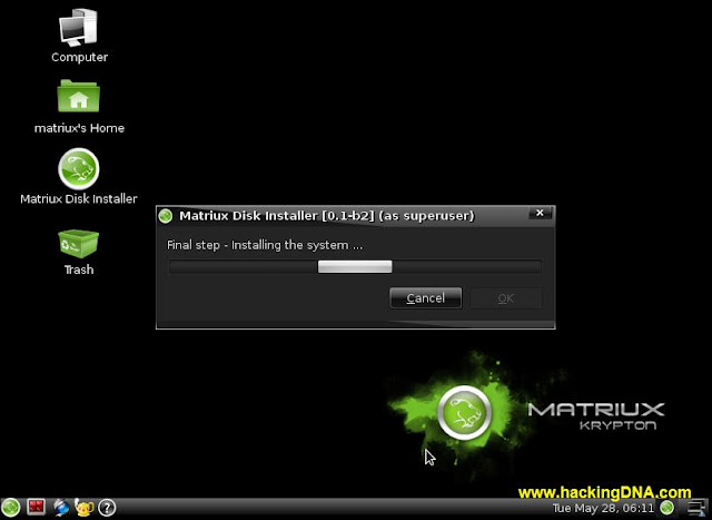 HackingDNA: Matriux Installation On hackingDNA