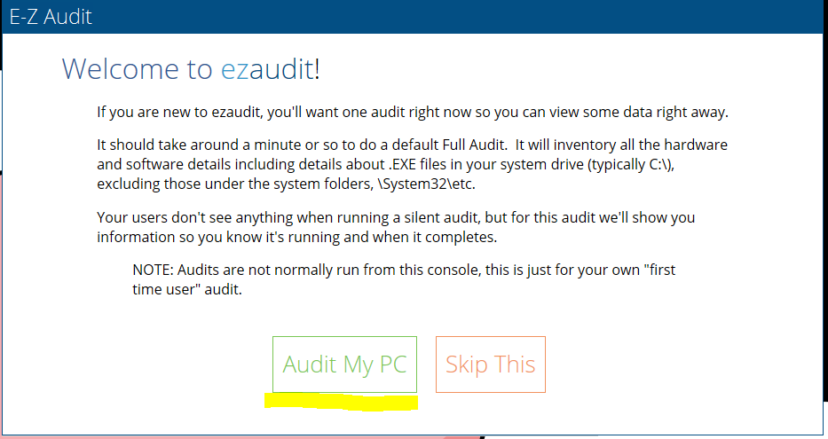 TOOLS AUDIT FOR PC