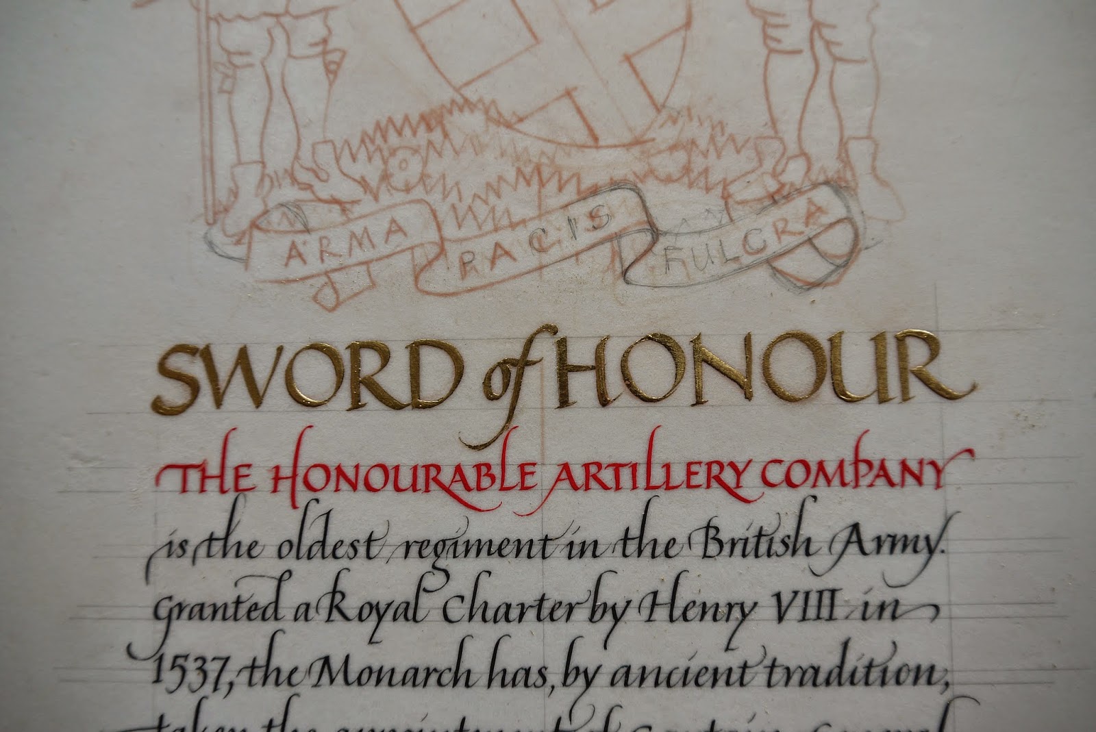 Pen and Ink Calligraphy: Sword of Honour