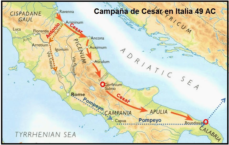 Almacén de clásicas: MAPAS DE LAS CAMPAÑAS DE JULIO CÉSAR