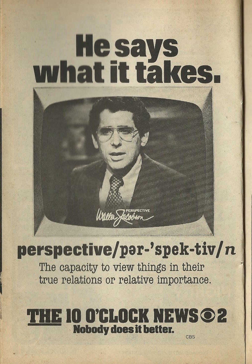 The TV Guide Historian: WBBM(2) 10 O'Clock News Ad