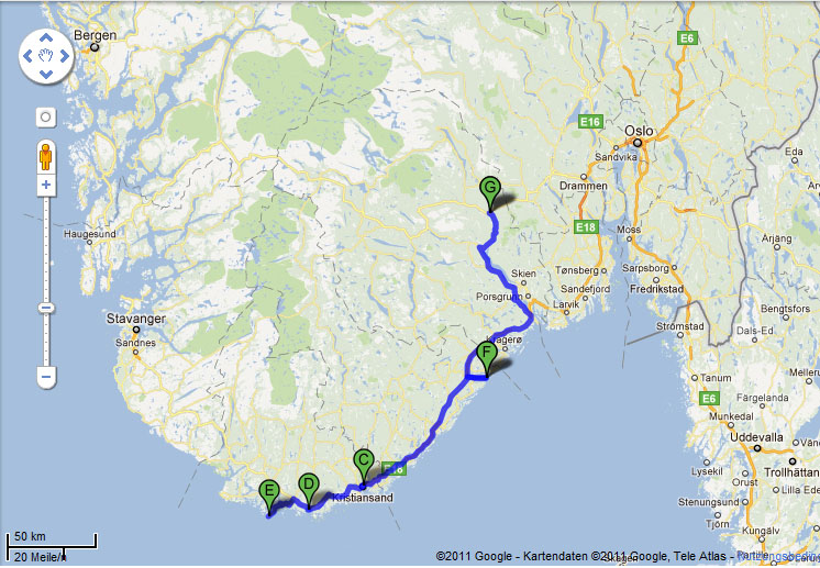 Michi in Norway: Notodden - Risor - Kristiansand - Mandal - Lindesnes ...
