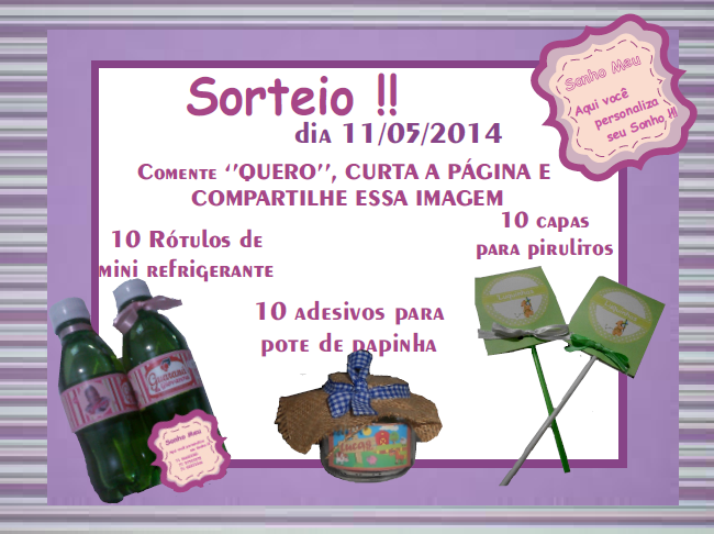 Sonho Meu Personalização: participe desse sorteio pelo link https://www ...