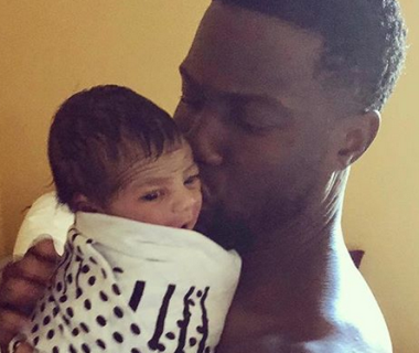 Kevin Hart says a prayer for his newborn son as he shows off his face ...