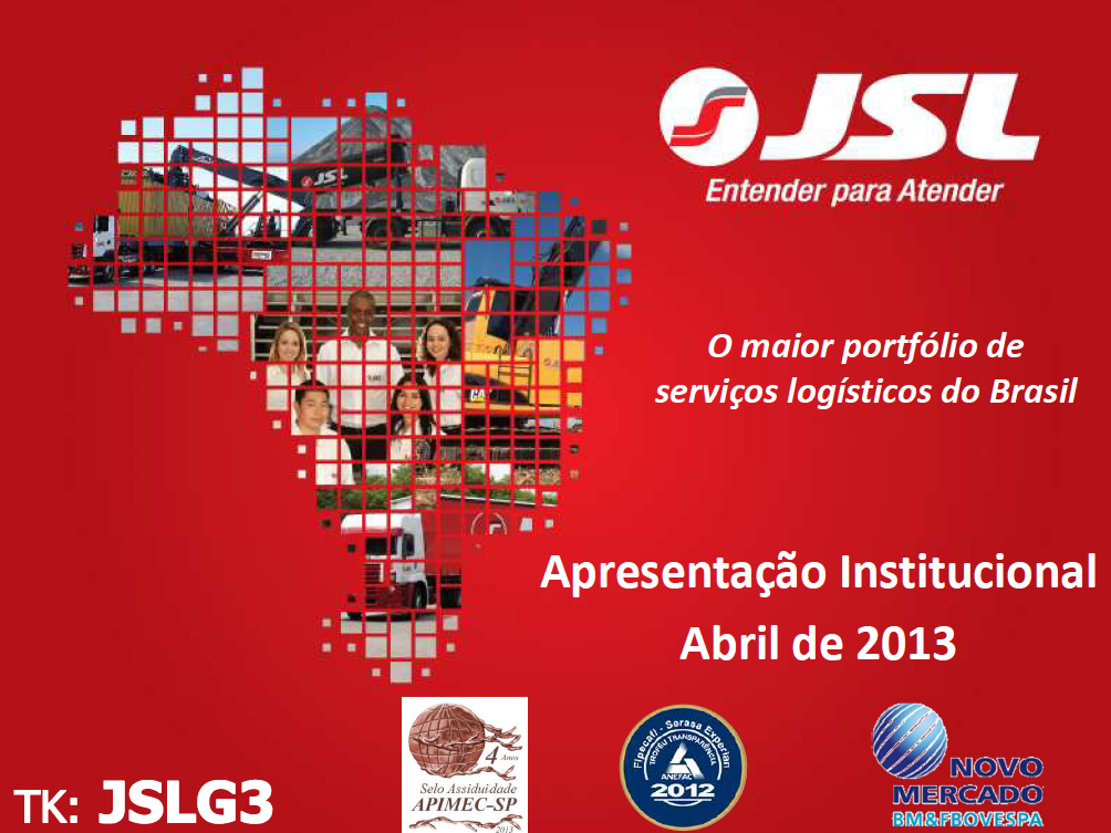 Receita de serviços da JSL deve crescer 17% em 2013 ~ Fusões & Aquisições