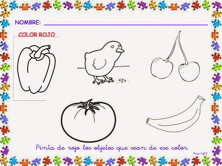 INFANTILES DE ANA V.: LOS COLORES: EL COLOR ROJO