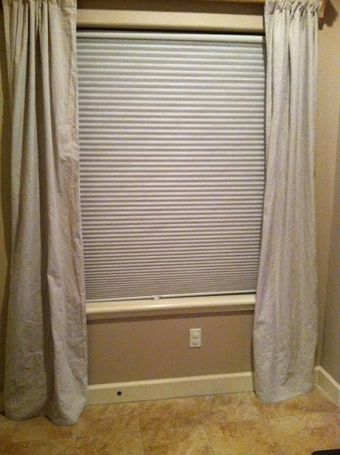Prudently Painted Vintage: Curtains made from drop cloth