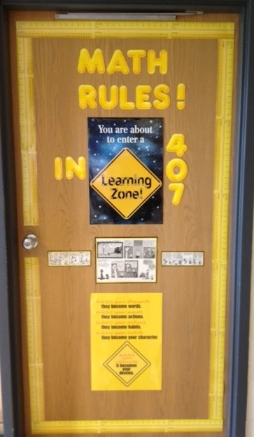 Middle School Math Rules!: Classroom Door-Made 4 Math Monday