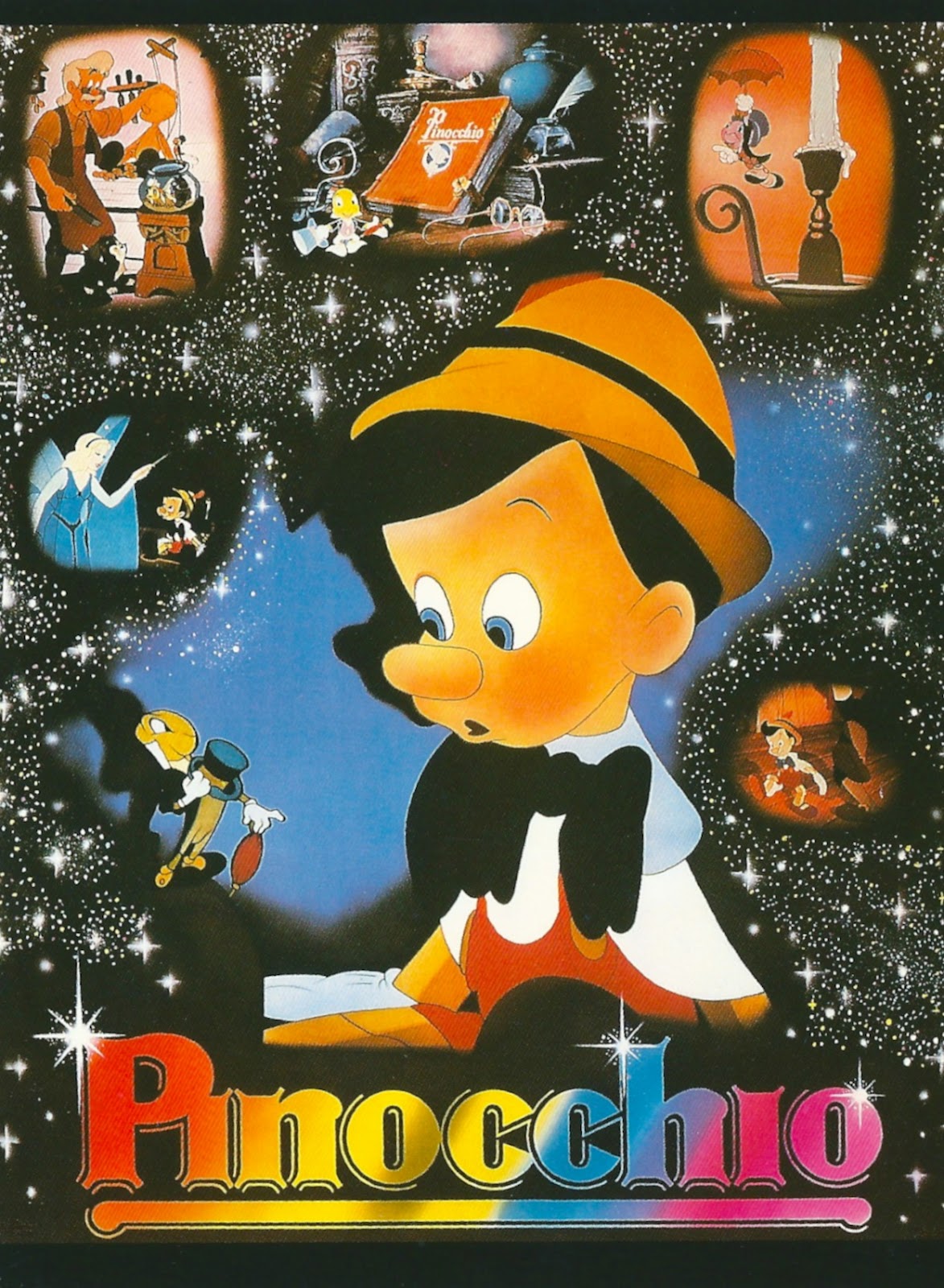 My Favorite Disney Postcards: Pinocchio with Movie Images