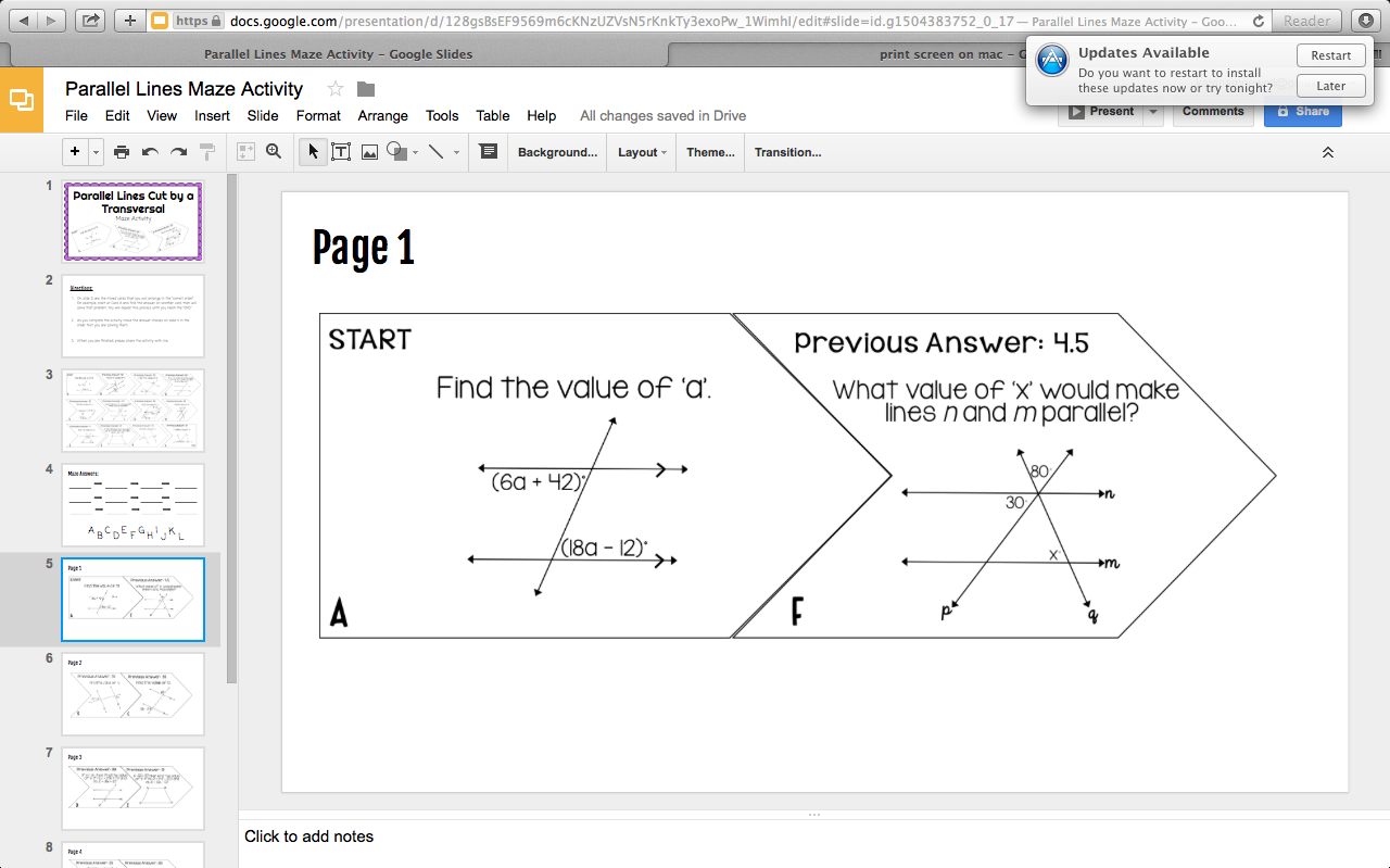 Parallel Lines INB Sneak Peek | Mrs. Newell's Math