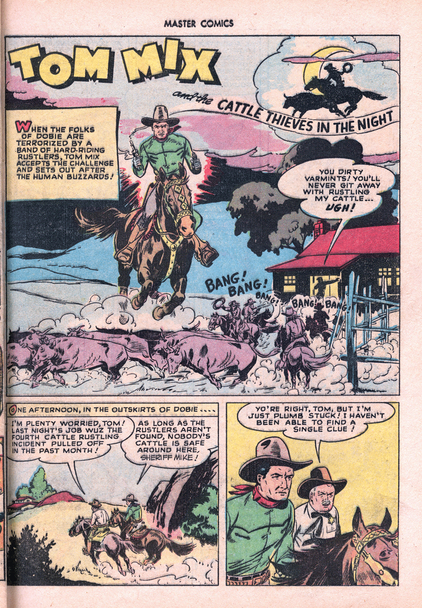 The Blue Boy: Master Comics #100 (February 1949-Tom Mix)