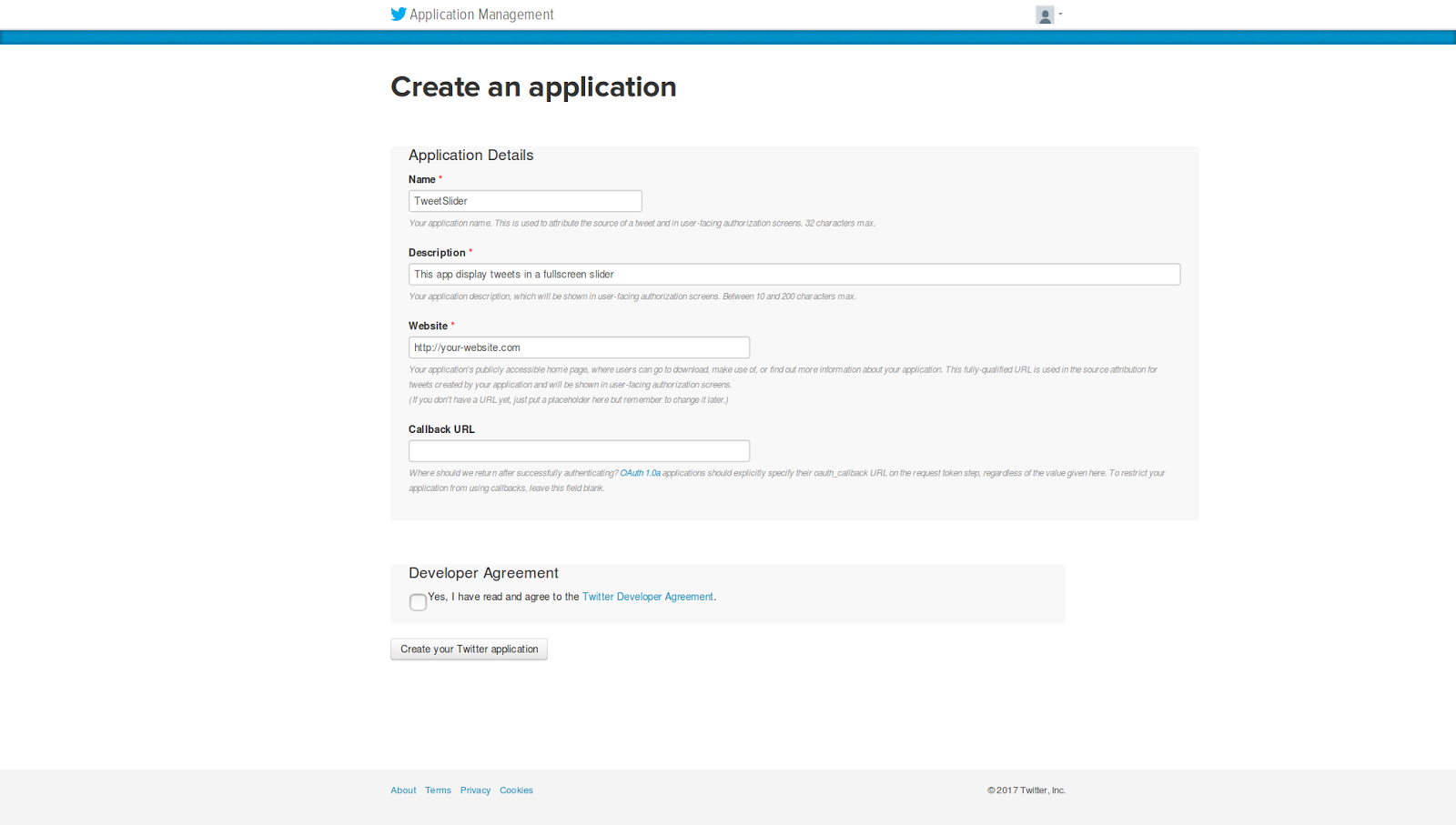 Generating Twitter Consumer Key, Consumer Secret, Acess token, Access ...