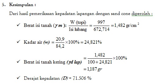 Pengujian Kepadatan Lapangan Dengan Sand Cone - Teknik Sipil - Geoteknik