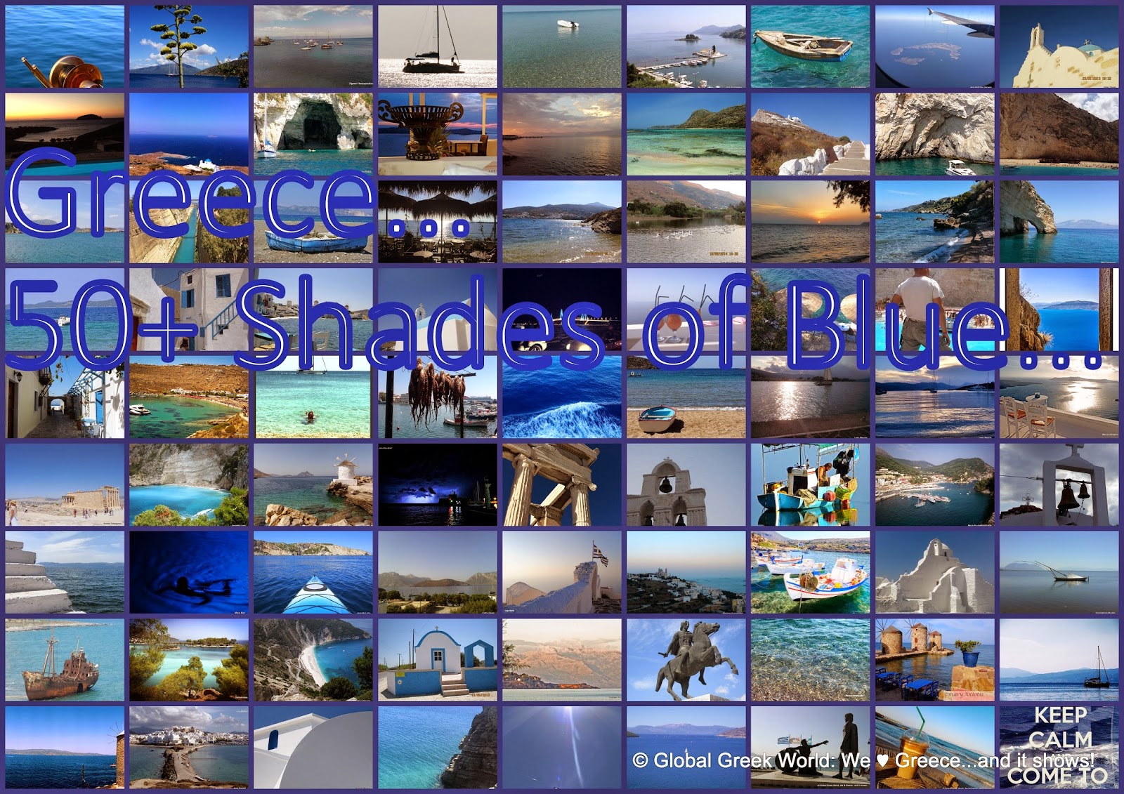 Global Greek World: Greece: 50+ Shades of Blue... Brilliant Hellenic Blue!