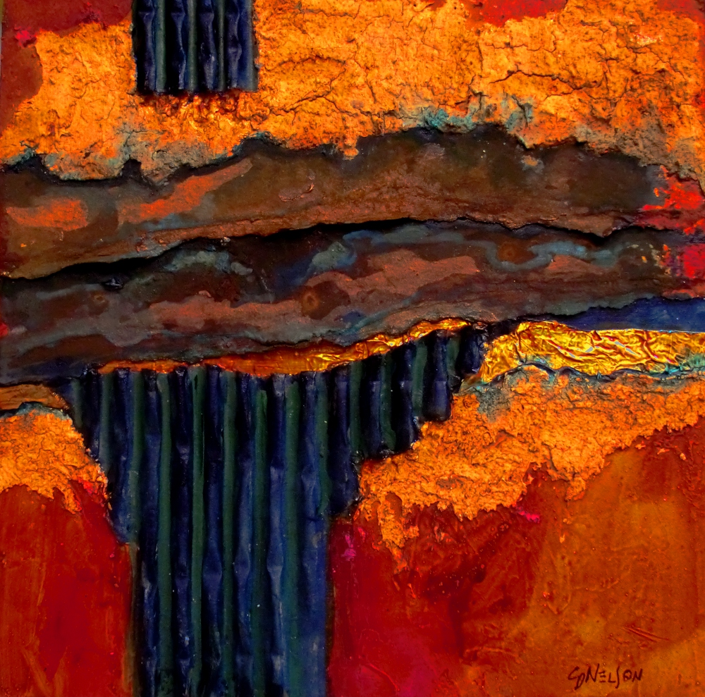 CAROL NELSON FINE ART BLOG: "Iron Strata," 12078, mixed media abstract ...