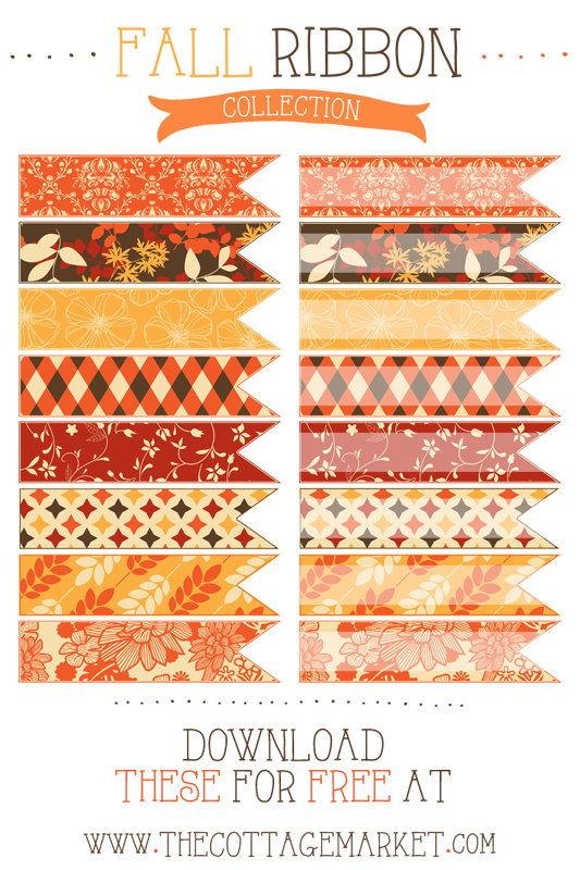 Free Fall Digital Ribbons - The Cottage Market