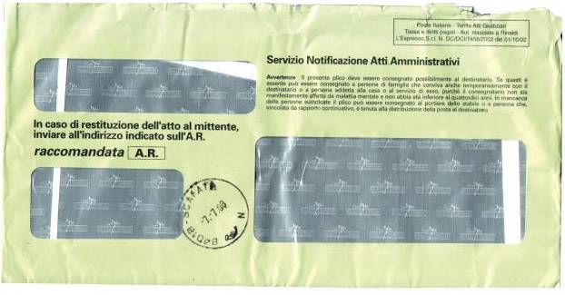 Raccomandata busta verde, di che si tratta