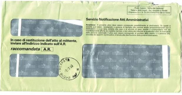 Raccomandata busta verde, di che si tratta