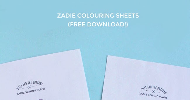 Tilly and the Buttons: Zadie Colouring Sheets... Free Download!