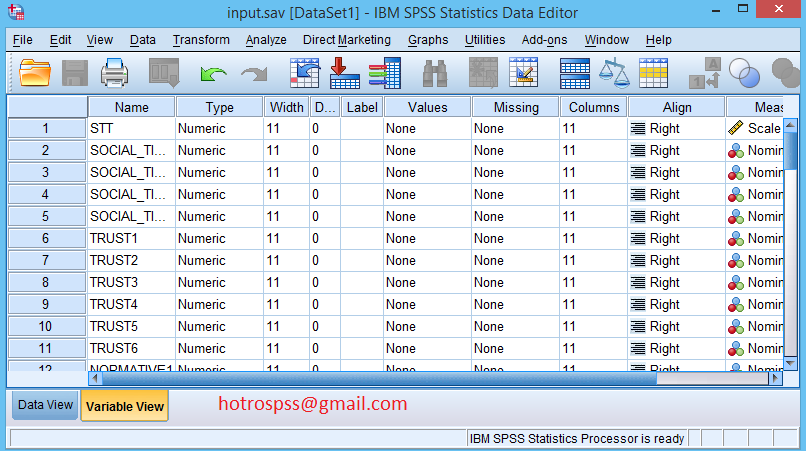 Học SPSS - Nhóm MBA Bách Khoa phụ trách: Học SPSS, các màn hình chính ...