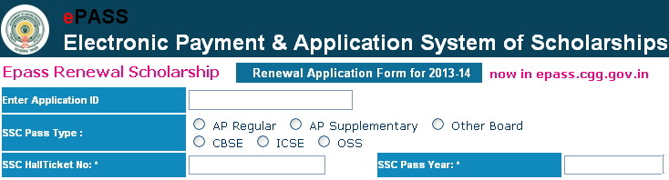 Epass Renewal Scholarship Online Registration 2017