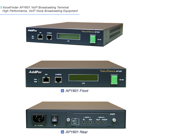 AddPac Technology's Official Blog.: AP1601 IP Broadcasting Terminal