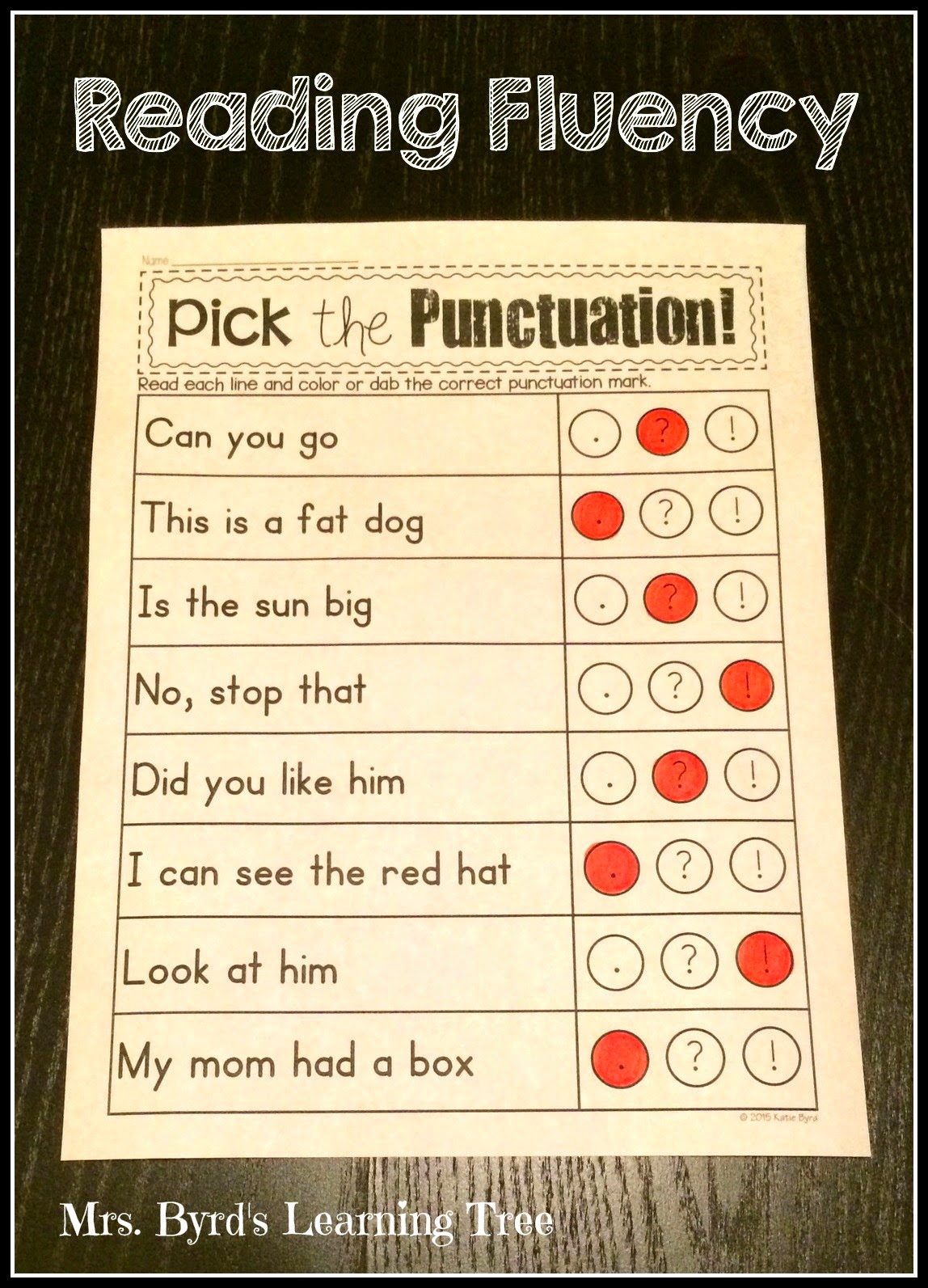 Mrs. Byrd's Learning Tree: Reading Fluency