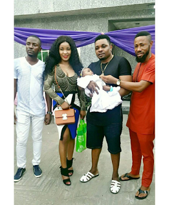 Prince Iyke Olisa and wife dedicate their daughter in church
