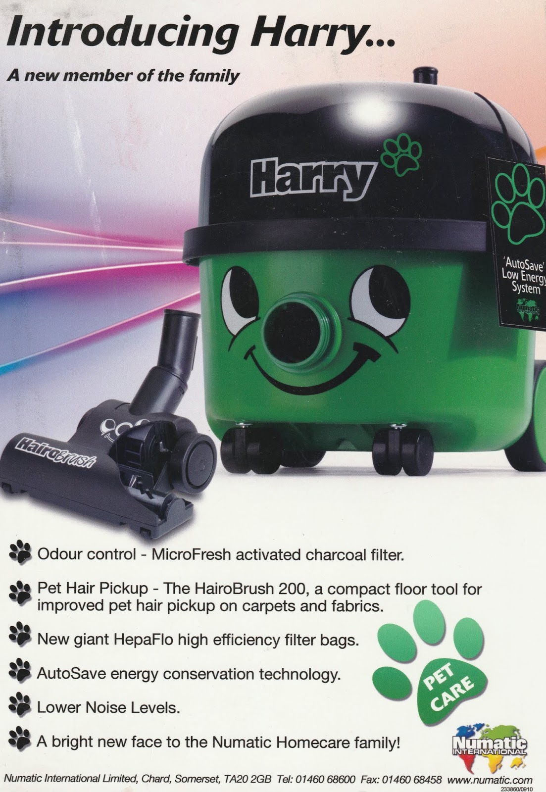 Numatic Shop Window Display Cards - September 2010