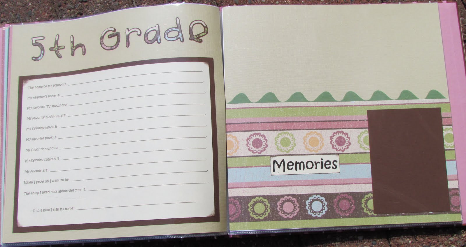 Timesaving Designs: PK-12th grade 12x12 School Memory Album