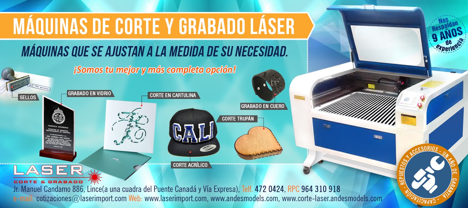 Laser Import: MÁQUINAS DE CORTE Y GRABADO LÁSER, Última Generación