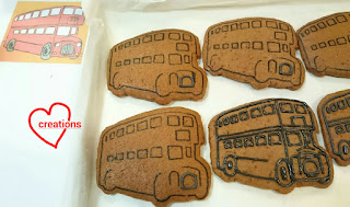 Loving Creations for You: London Bus Brown Sugar Cookies