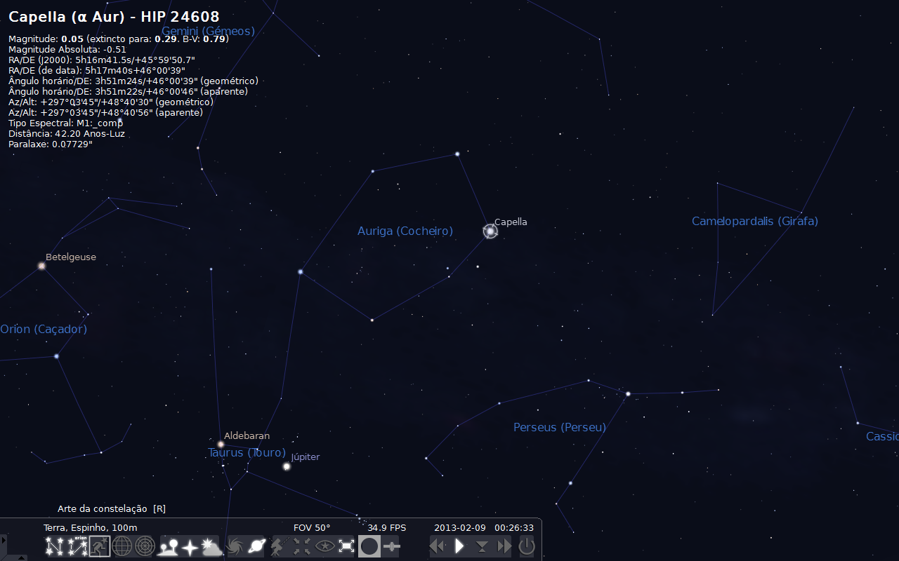 Observações Noturnas: CAPELLA