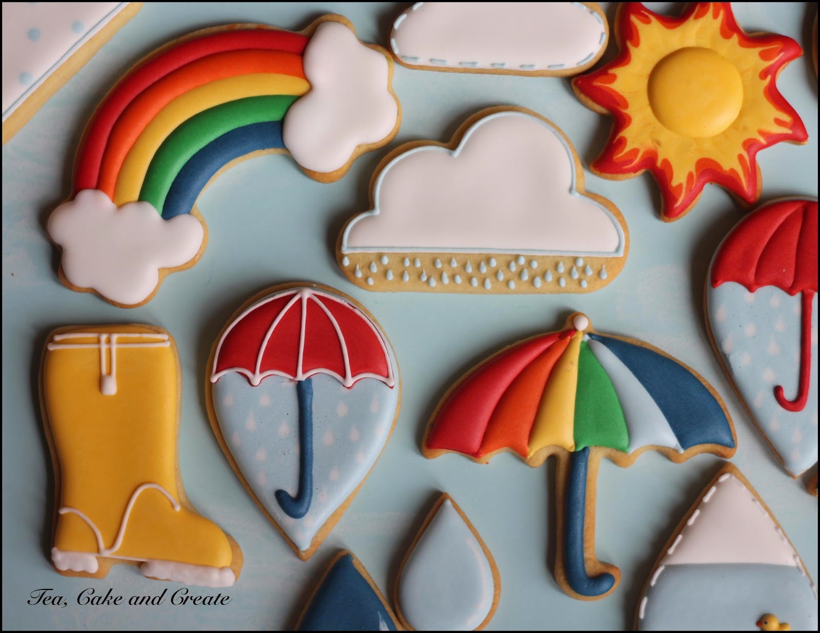 Tea, Cake & Create: Raindrops and Rainbow Cookies