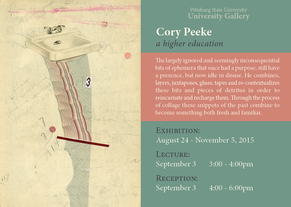 Pittsburg State University Department of Art: Cory Peeke's Exhibit Now Open