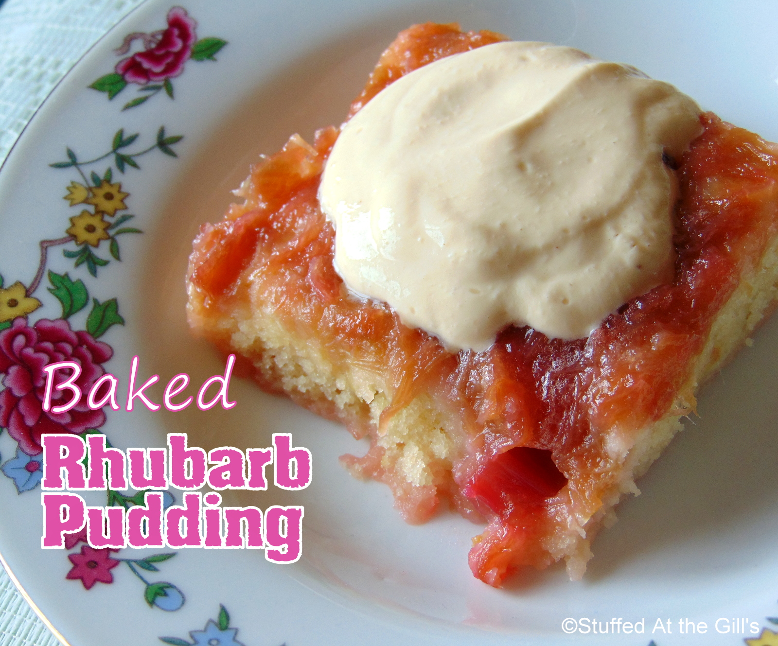 Baked Rhubarb Pudding