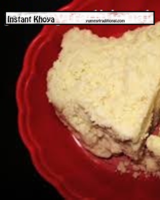 Instant Khoya Recipe - Yummy Traditional