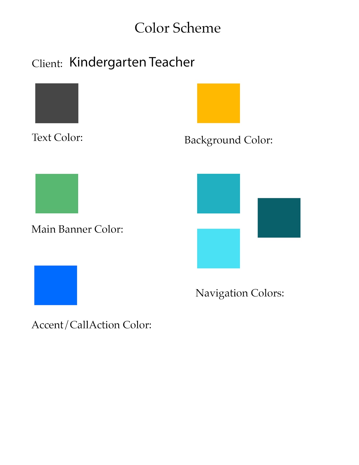 Stimpson Web Design: Color Scheme: Kindergarten Teacher