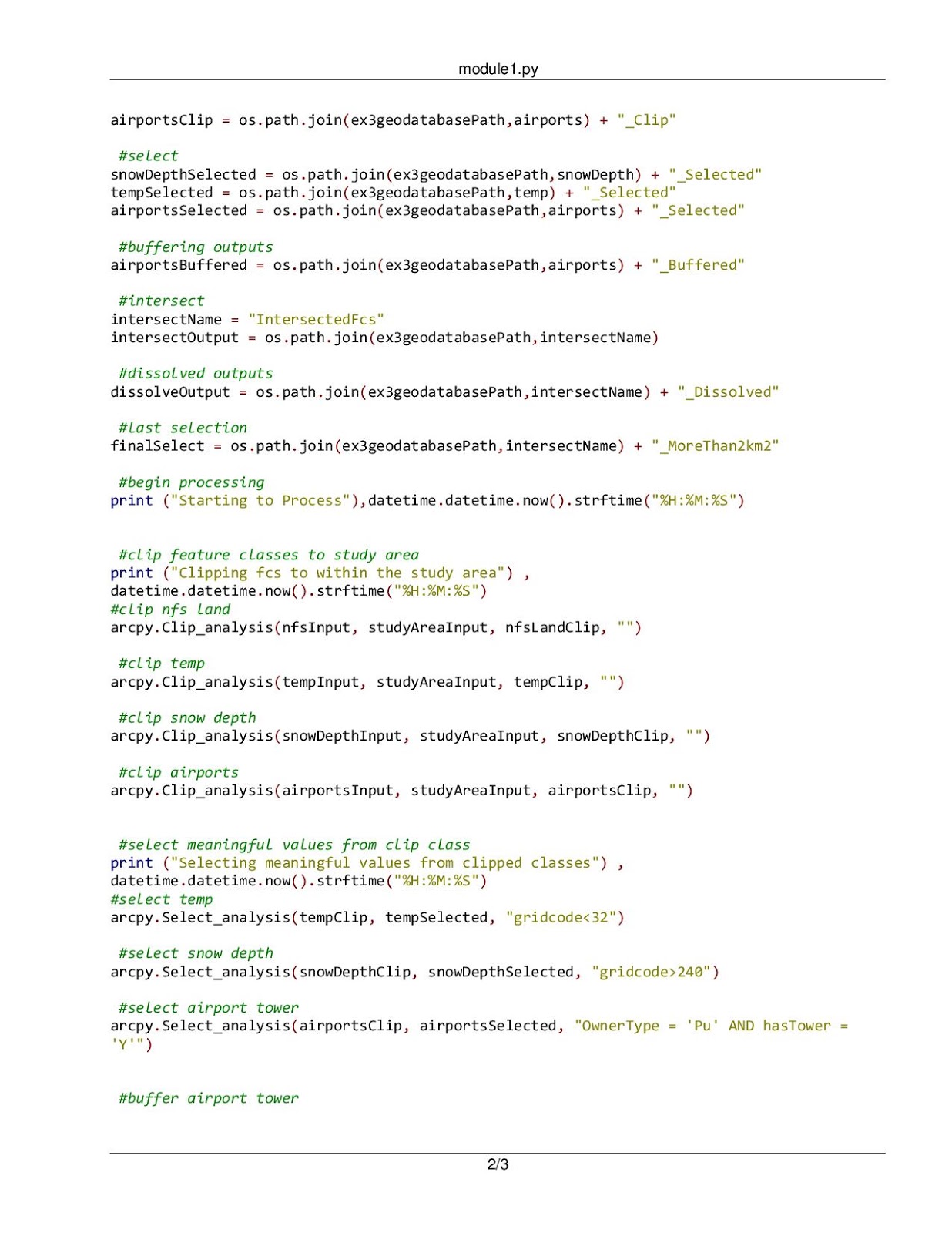 Geoprocessing with Scripting - GEOG 491