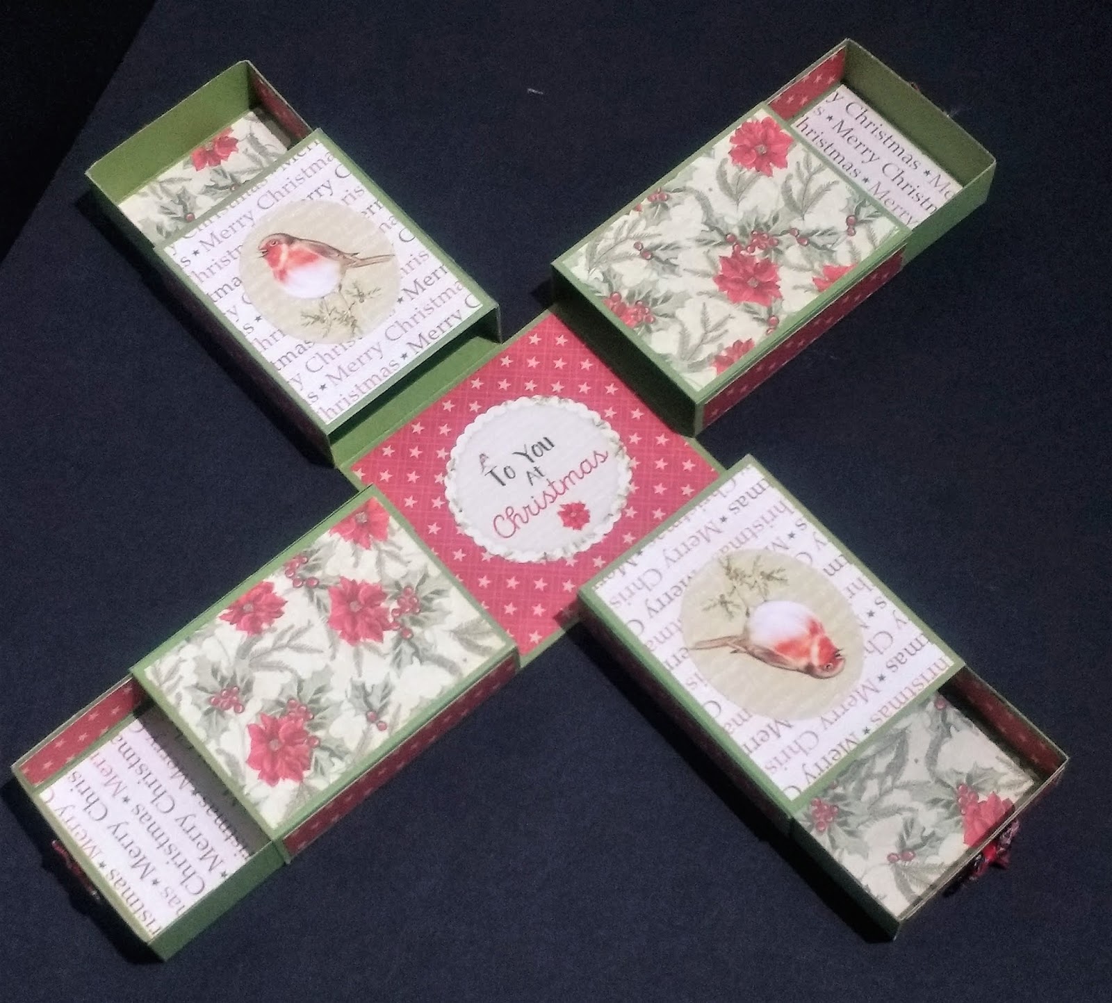 IcedImages: Exploding Box Christmas Card with Drawers