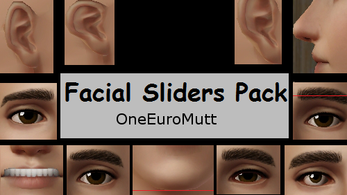 My Sims 3 Blog: Facial Sliders Pack by OneEuroMutt