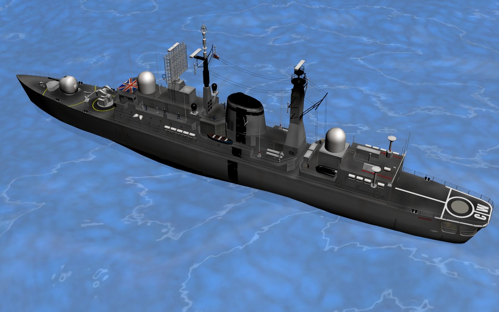 Modelos en 3D / 3D Models: HMS Coventry (D-118)