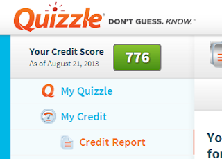 My Quizzle Credidt Score is 776 (again) | Free By 50