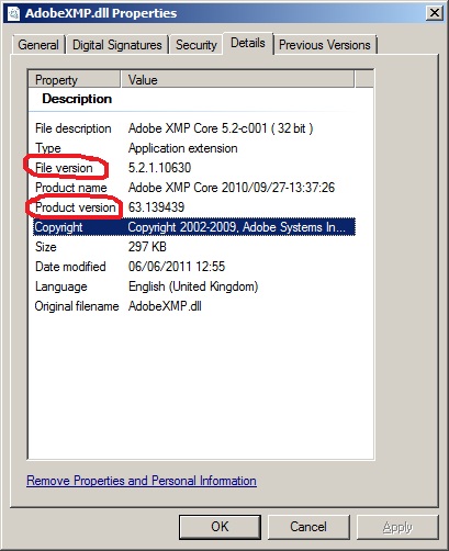 File Version VS Product Version | My Public Notepad