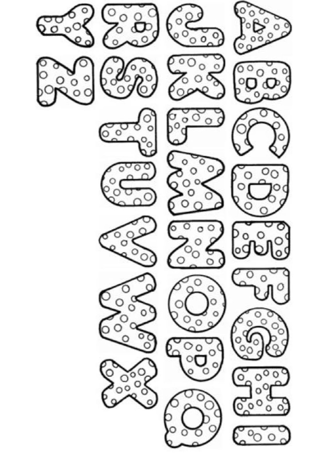 ABC - Letras do alfabeto para imprimir: 60 moldes do alfabeto lindos para baixar #abc - Ver e Fazer