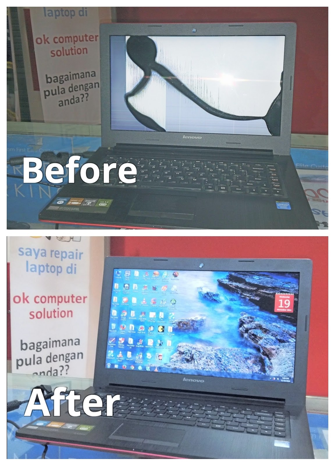 Apa yang patut dilakukan apabila skrin laptop rosak. – OKCS